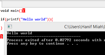 Write a C Program Without Using Any Semicolon Print Hello Word