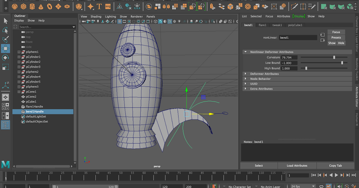 Mackenzie Mabin Animation 1: First Model Rocket, Maya Tutorial