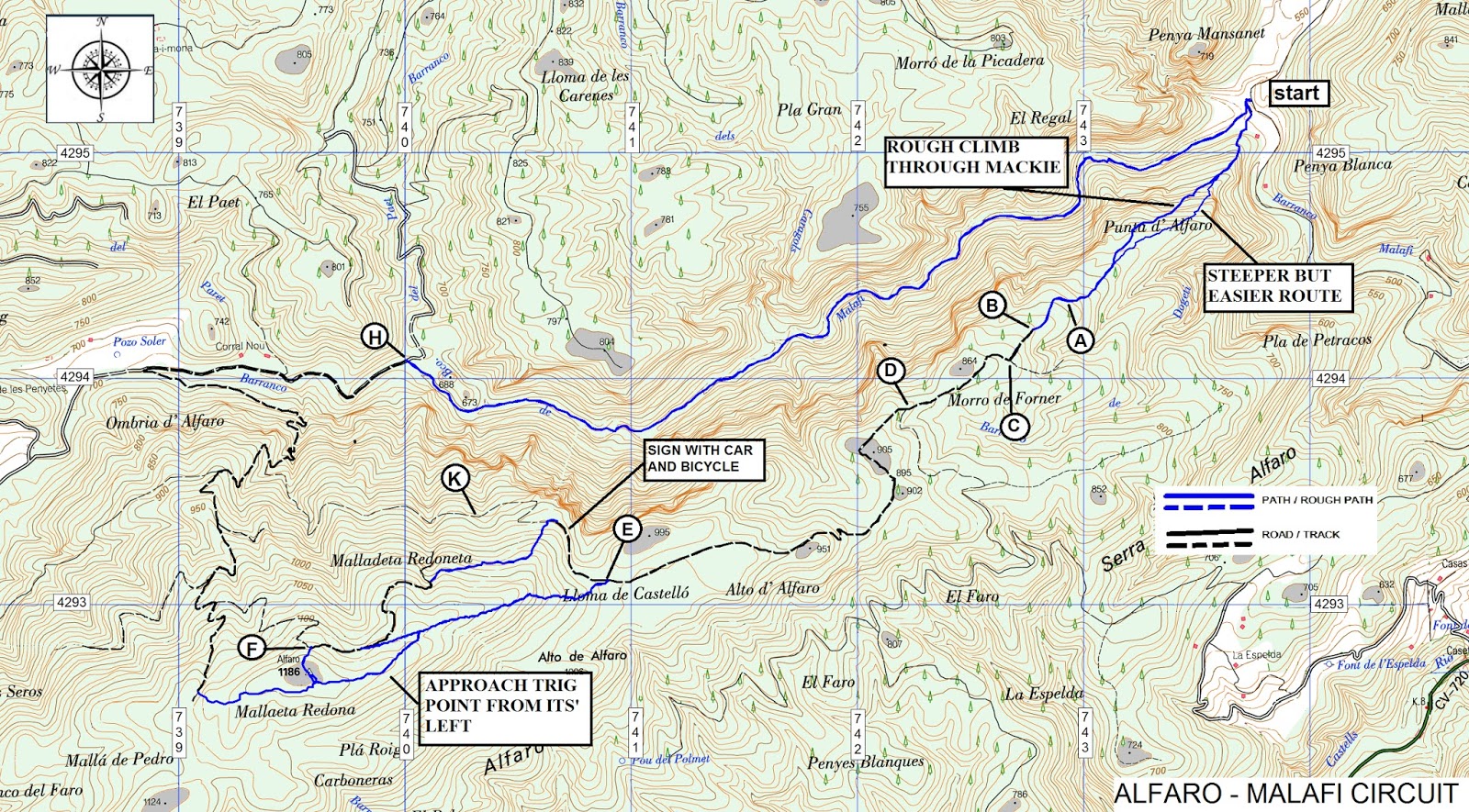 Costa Blanca Mountain Walks: Barranco de Malafi - Alfaro Circuit