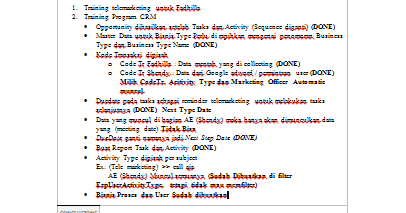 MOM (Minute Of Meeting)