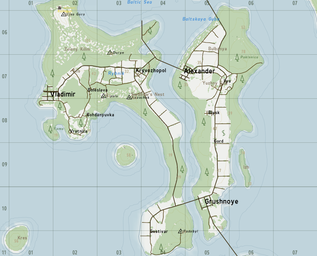 DayZ Origins Brasil: Mapa de Taviana depois da Atualização 1.7.7.