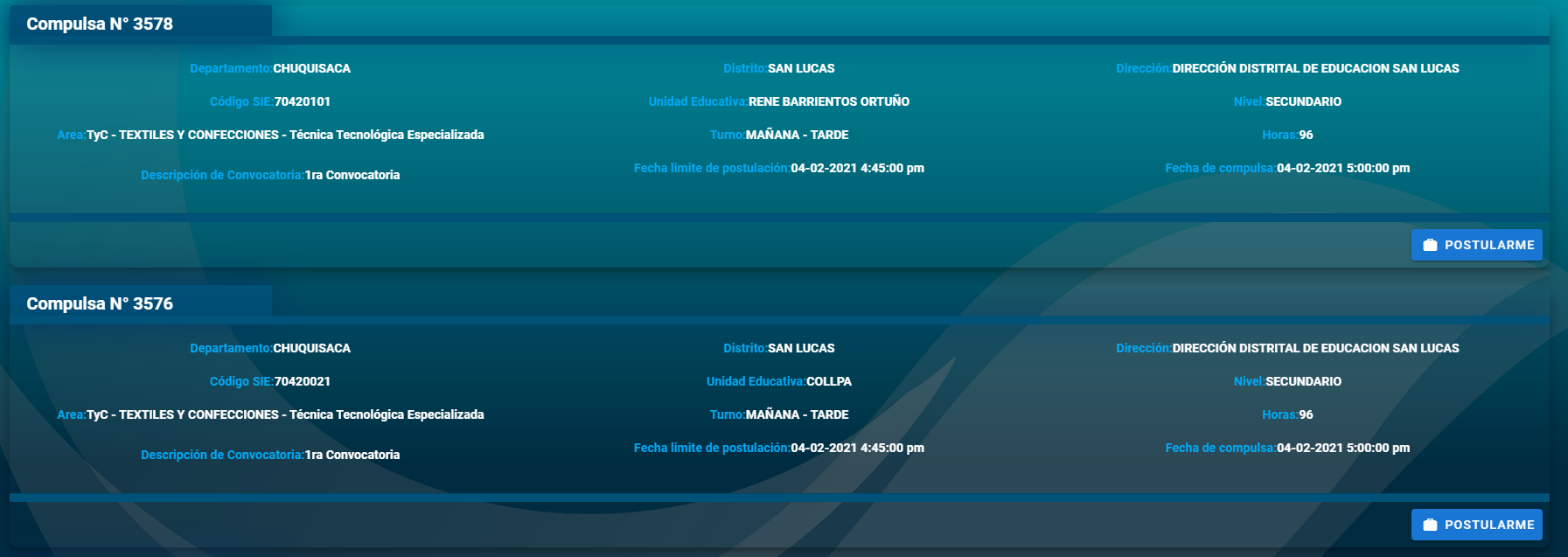 PROFESORES E INFORMACIÓN: COMPULSAS YA SE ENCUENTRAN PUBLICADAS EN LA ...