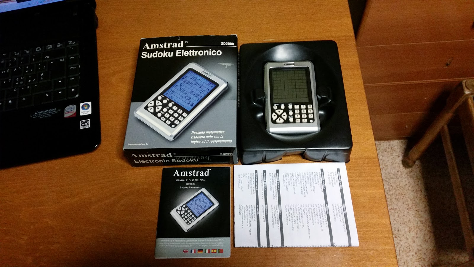 CONSOLE END GAMES: AMSTRAD SD-2000-SUDOKU ELETTRONICO COME NUOVO ...