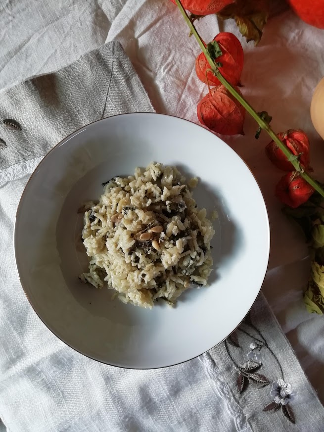 Risotto aux blettes & champignons