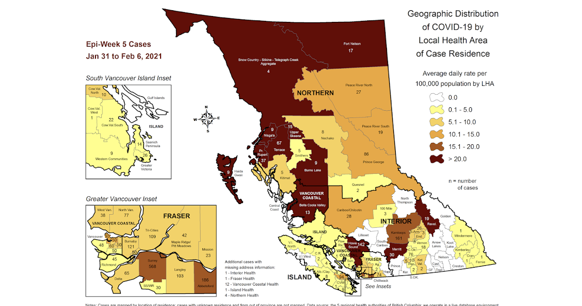 North Coast Review: BC CDC's Local Health Area update charts recent ...