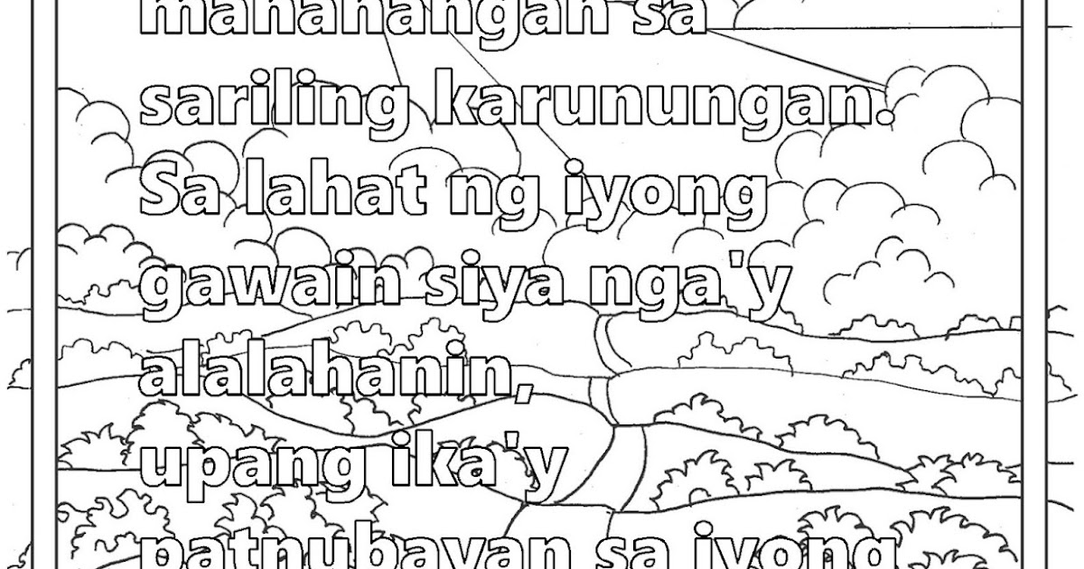 Coloring Pages for Kids by Mr. Adron: Proverbs 3:5-6 Print and Color ...