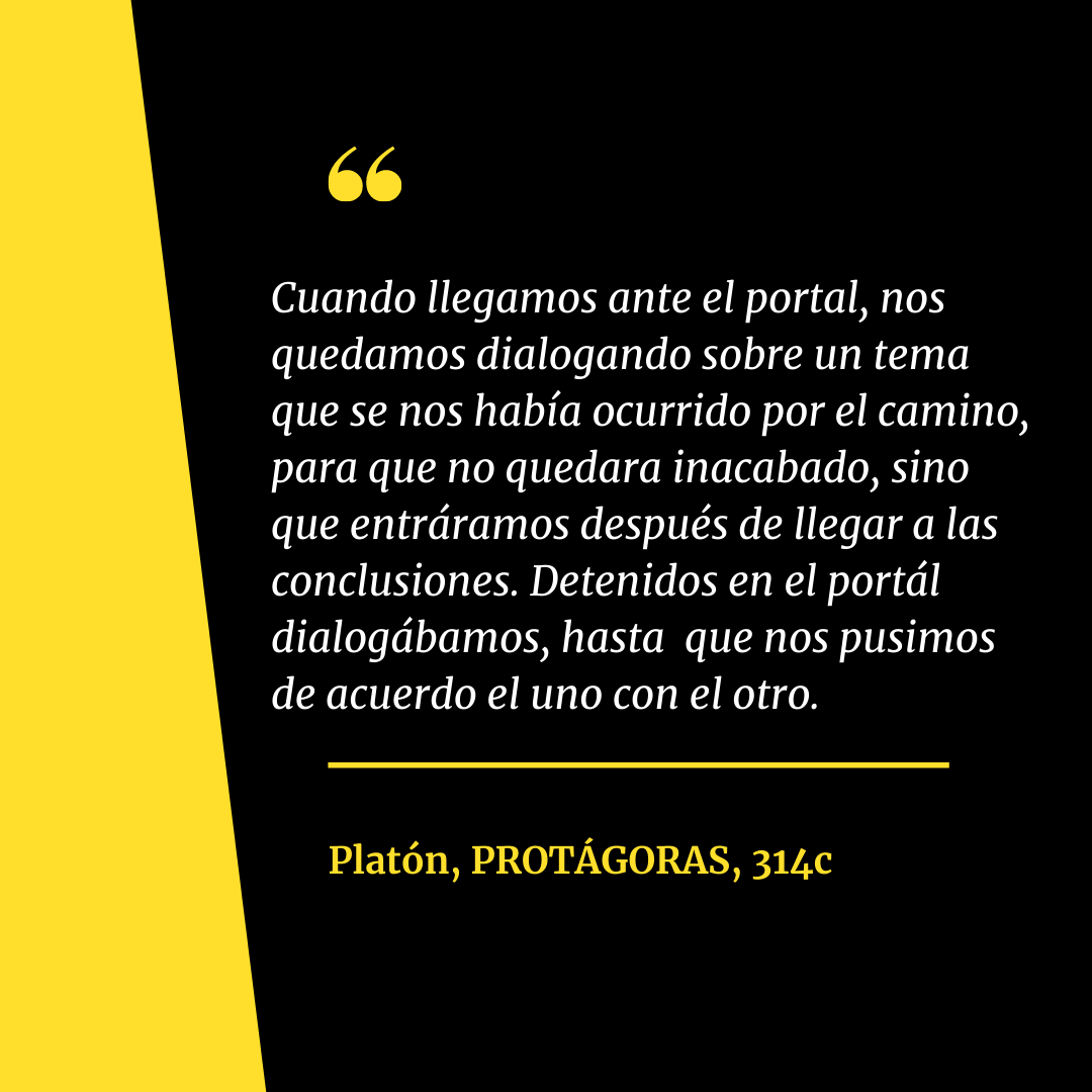 Cuaderno Abierto: PROTÁGORAS. Día 16 (Platón, 314a - 316b)