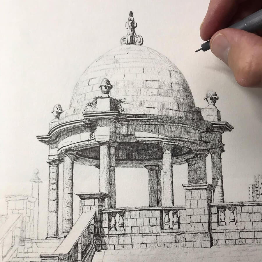 Dome Architecture Drawing