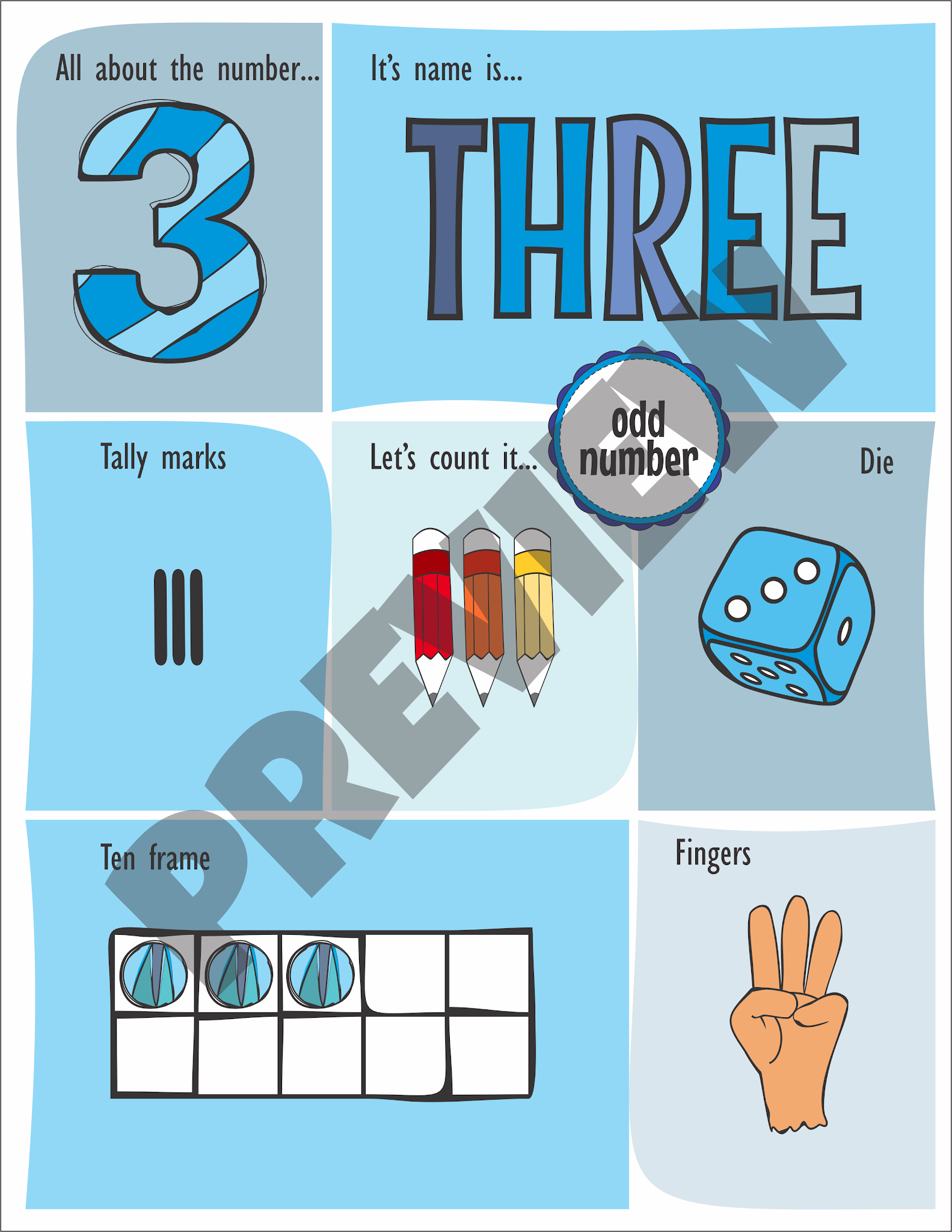 Fingers Numbers 1 10