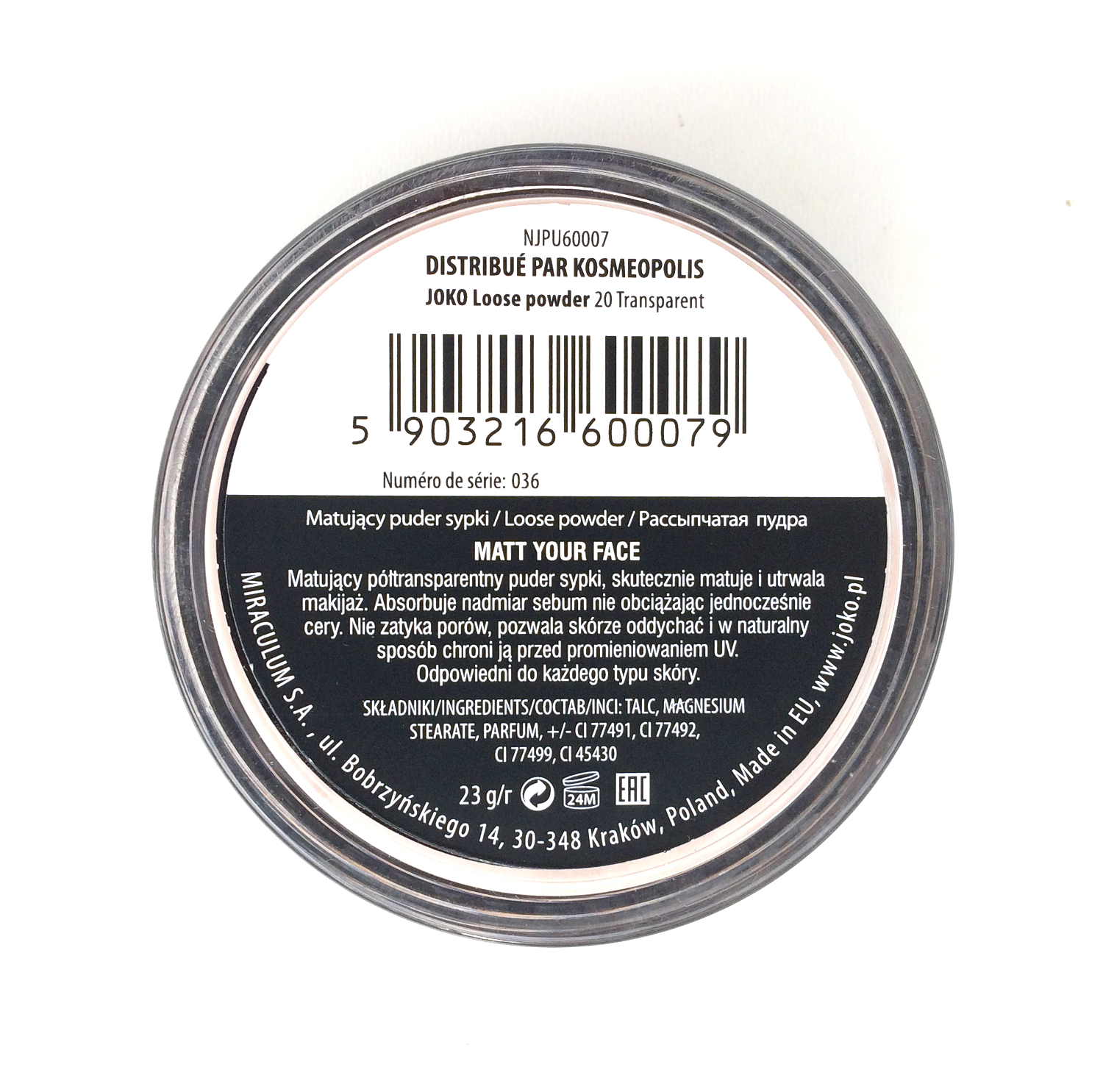 JOKO MAKEUP Loose Powder Matt Your Face