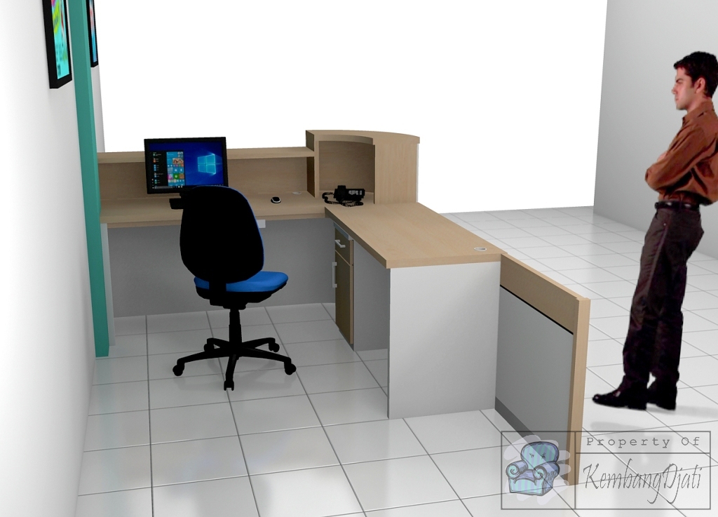 Meja Customer Service Model Lengkung Furniture Semarang | Furniture ...