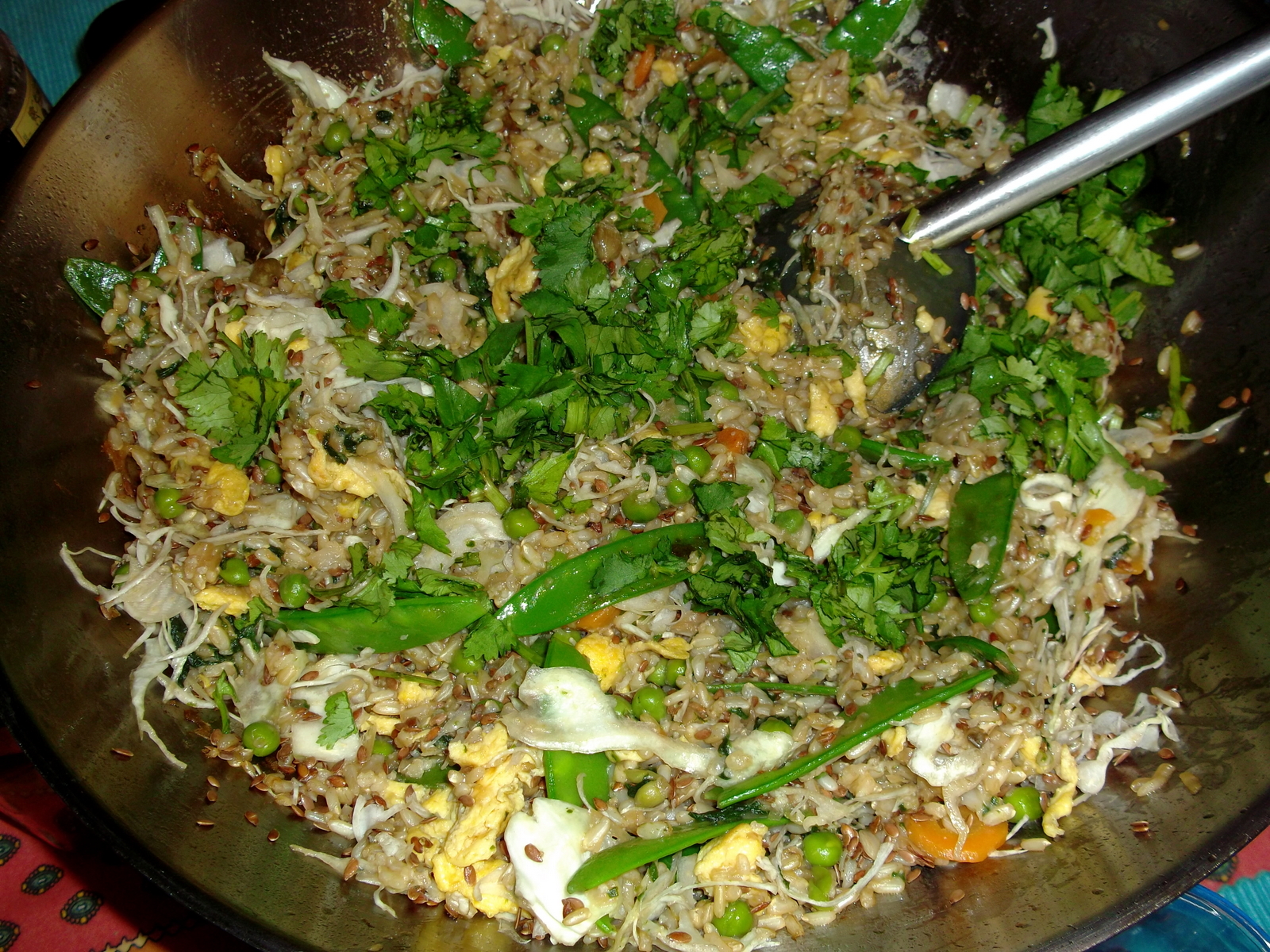 Fried Rice with Sugar Snaps