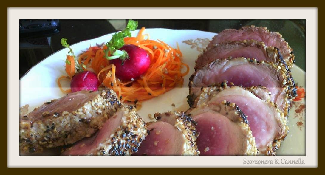 Scorzonera & Cannella... The Gipsy Gourmet: Filetto di maiale al sesamo