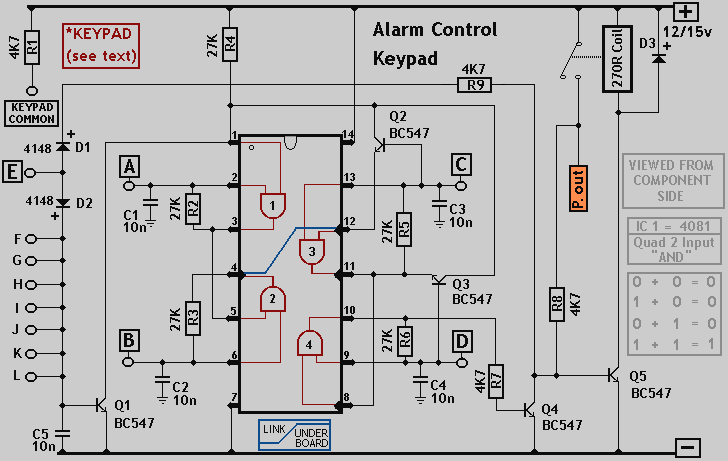 Alarm Control Keypad Circuit Diagram | Super Circuit Diagram