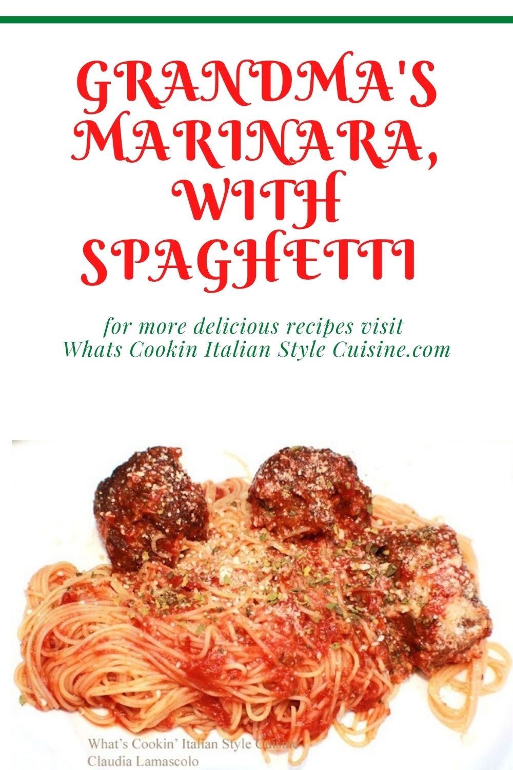 Grandma's Marinara, with Spaghetti | What's Cookin' Italian Style Cuisine