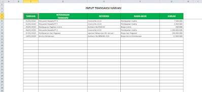 Template Excel Untuk Transaksi Harian dan Untuk Membuat Laporan Laba ...