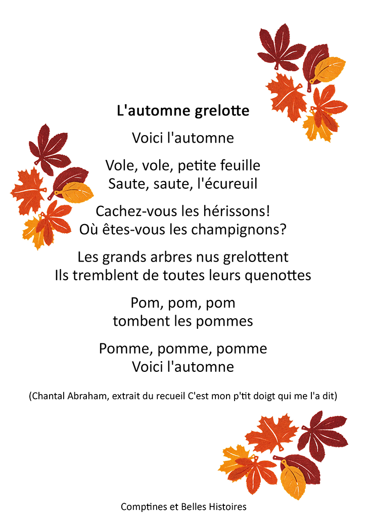 Comptines de l'Automne - Comptines et Belles Histoires