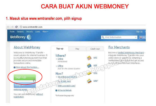 Lowongan Kerja Data Entry Part Time: CARA BUAT AKUN WEBMONEY (WMZ Purse)