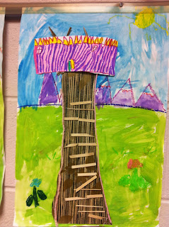 ChumleyScobey Art Room: Finished Treehouses by 1st Grade