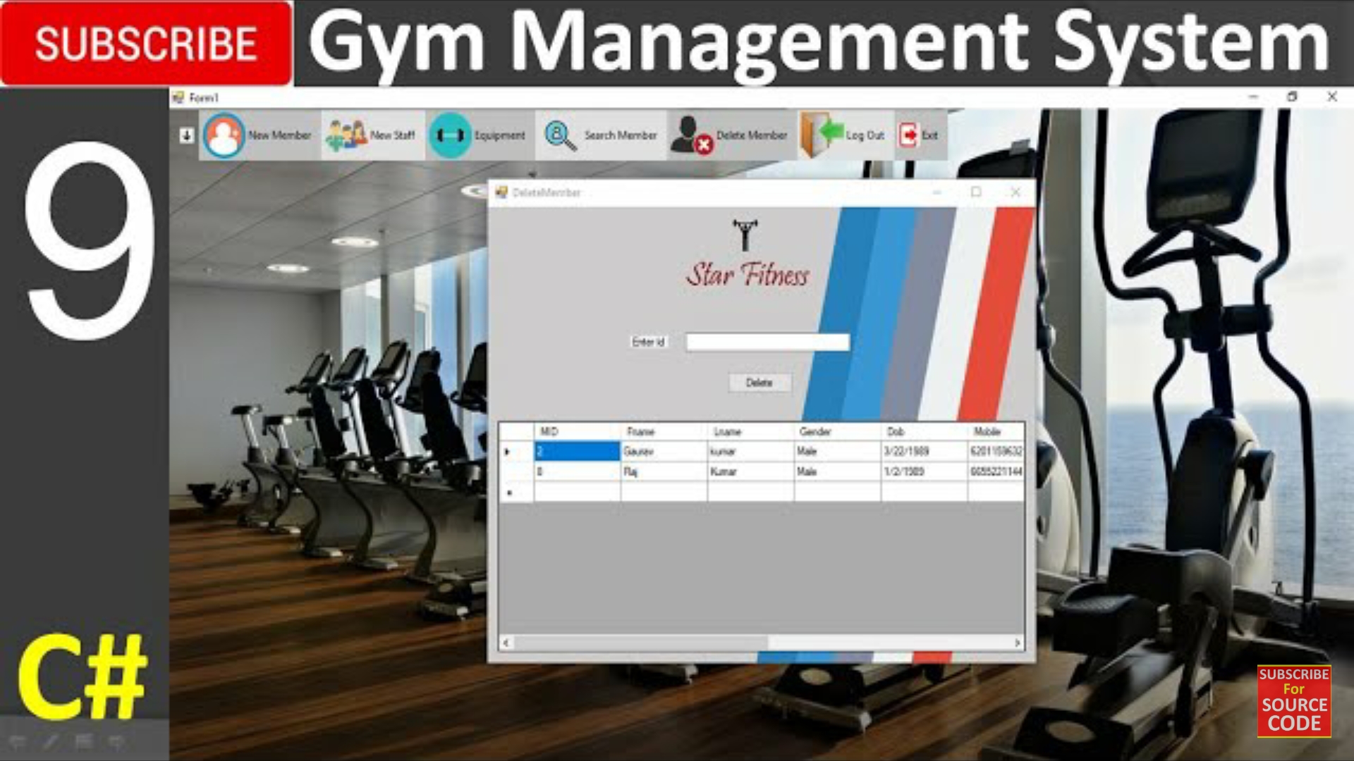 Gym Management System project | using c# (.net) and sql database