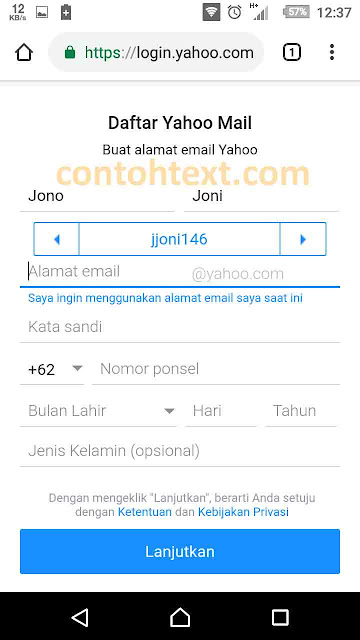 Cara Buat Email Baru Yahoo Mail di HP dan Komputer - ContohText