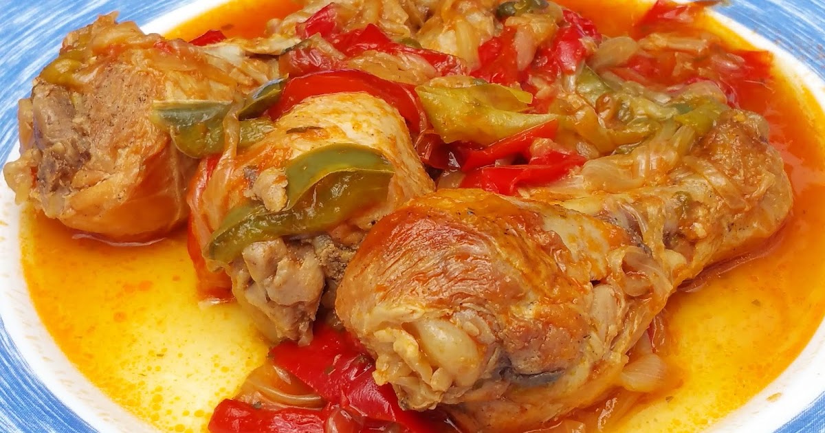 Luzmary y sus recetas caseras: POLLO CON PIMIENTOS Y CEBOLLA ( GM )
