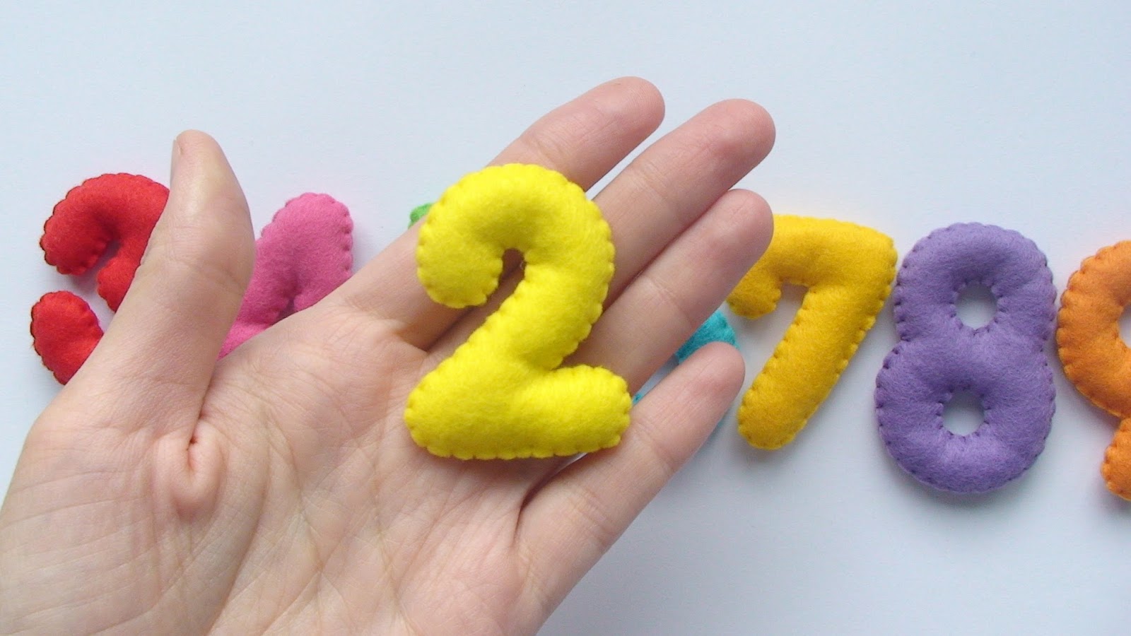 Toys of felt from Alla Sivak: Felt Numbers 1-10 soft toy.