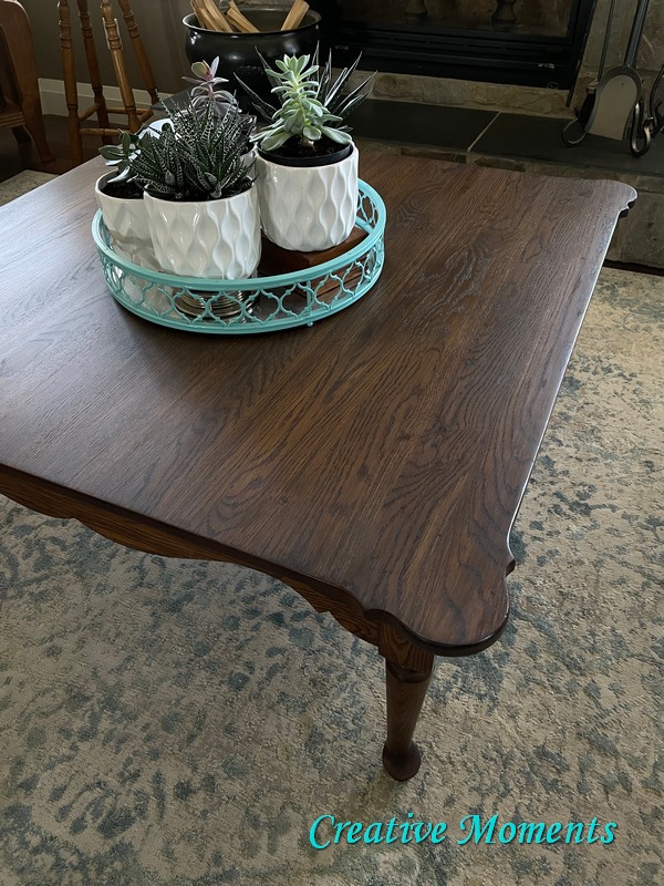 How I Reloved A Water Stained Table Top