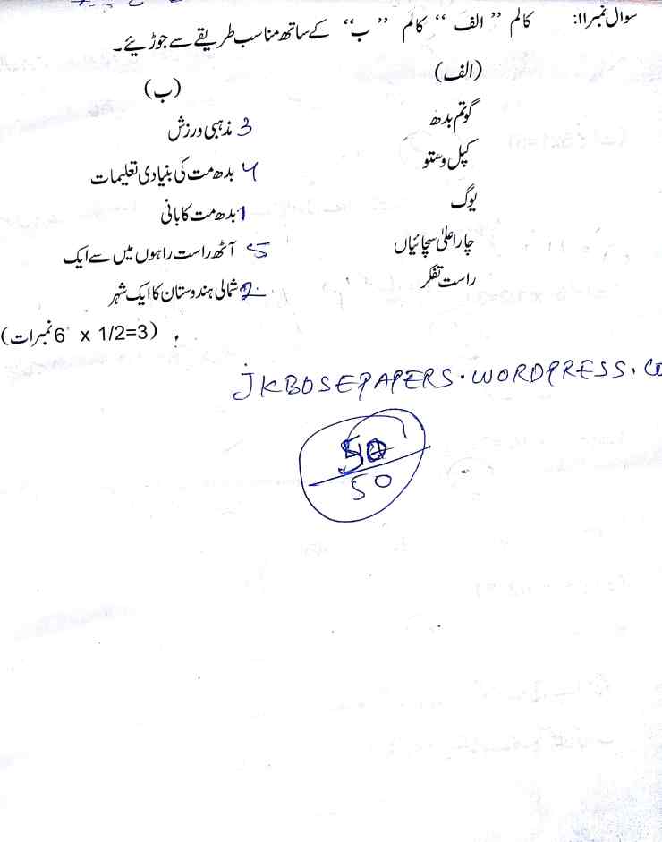 Urdu paper 8th Class ~ Study Material