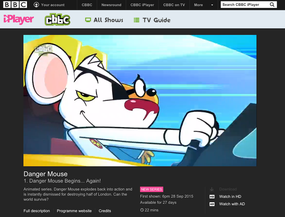 A Cartoon & Comic Book Tour of London: Panel 25: Danger Mouse