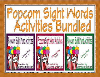Teachers R US: Kindergarten Popcorn High Frequency Words Activity Freebie
