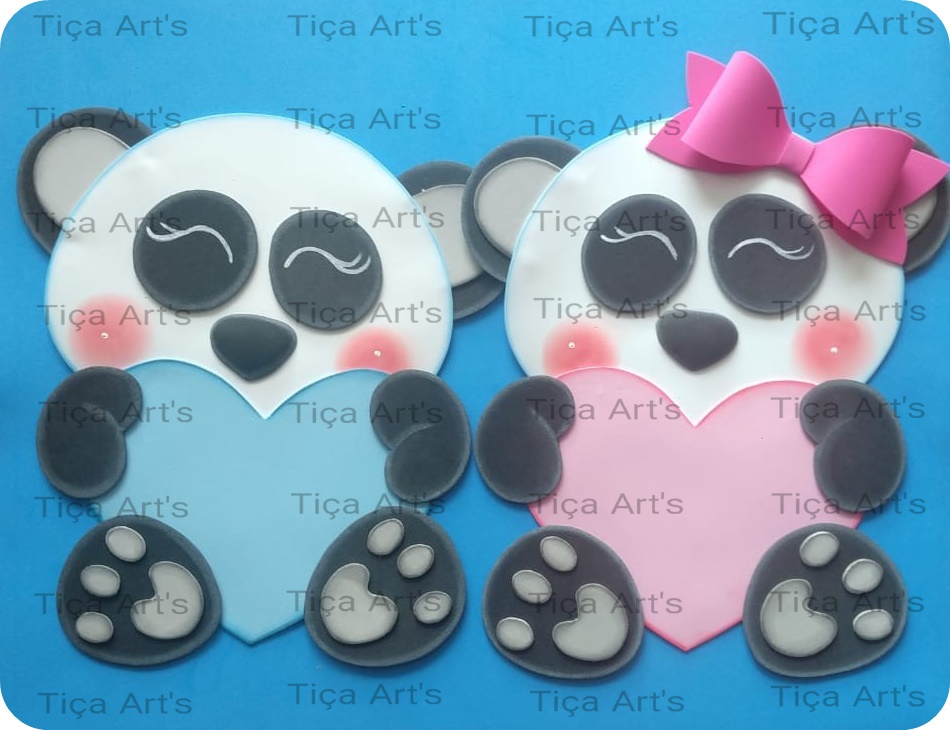 Tiça Art's: DECORAÇÃO SALA DE AULA: PANDA FOFO