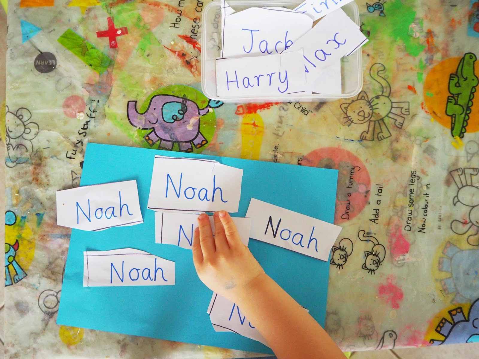 Learn with Play at Home: Name Recognition Activity with Cutting ...