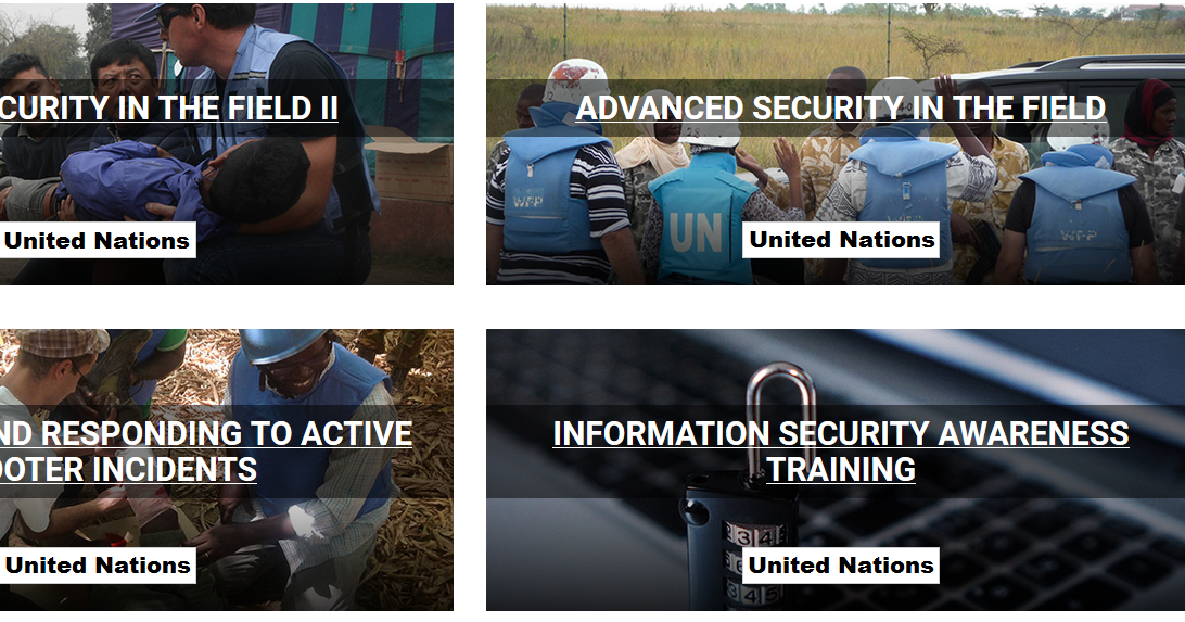 Chesbro on Security: United Nations Department of Safety & Security Courses