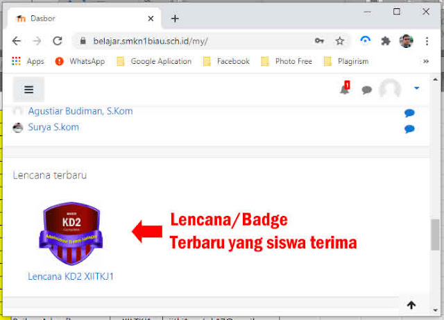 Cara Memberikan Badge Untuk Siswa Pada Moodle