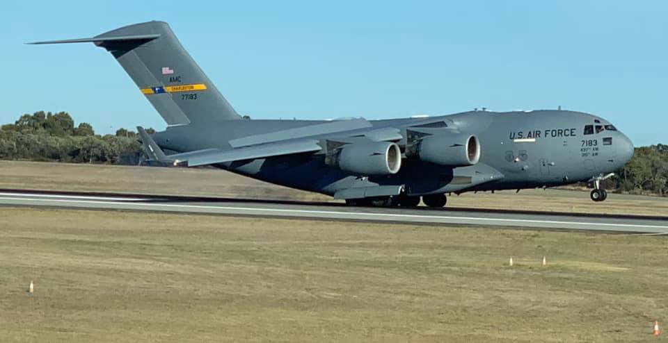 Perth Airport Spotter's Blog: USAF C-17A Globemaster III 07-7183 'Reach ...