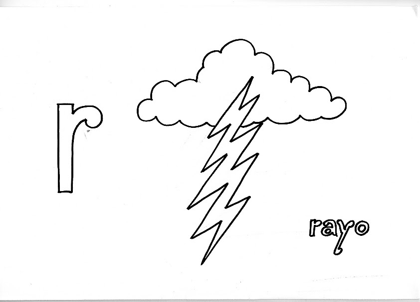 Dibujos para imprimir y colorear pintar imagenes para niños: Letra R ...