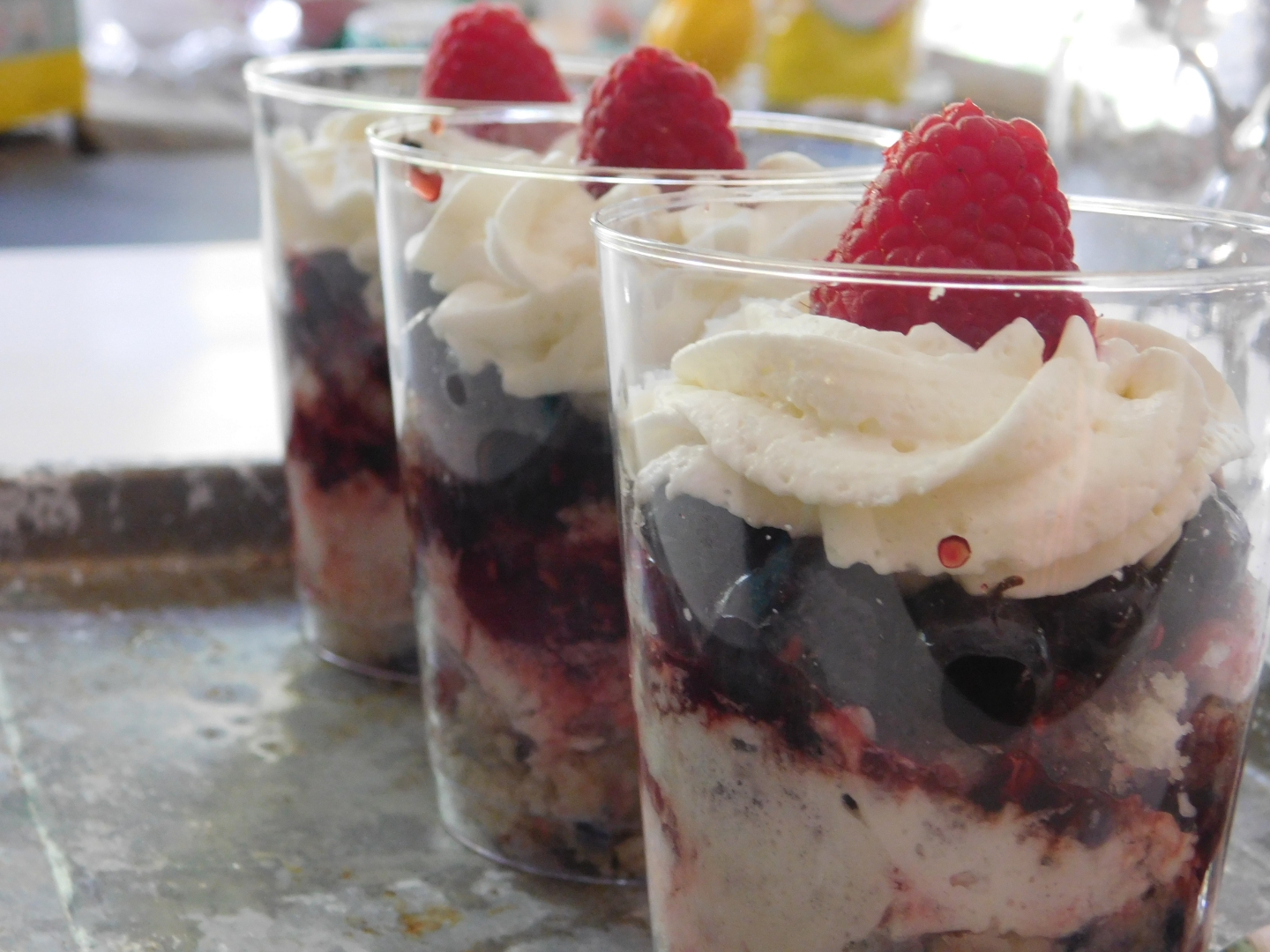 Triple Berry Biscuit Trifle with Honey Whipped Cream | Nik Snacks - Nik ...