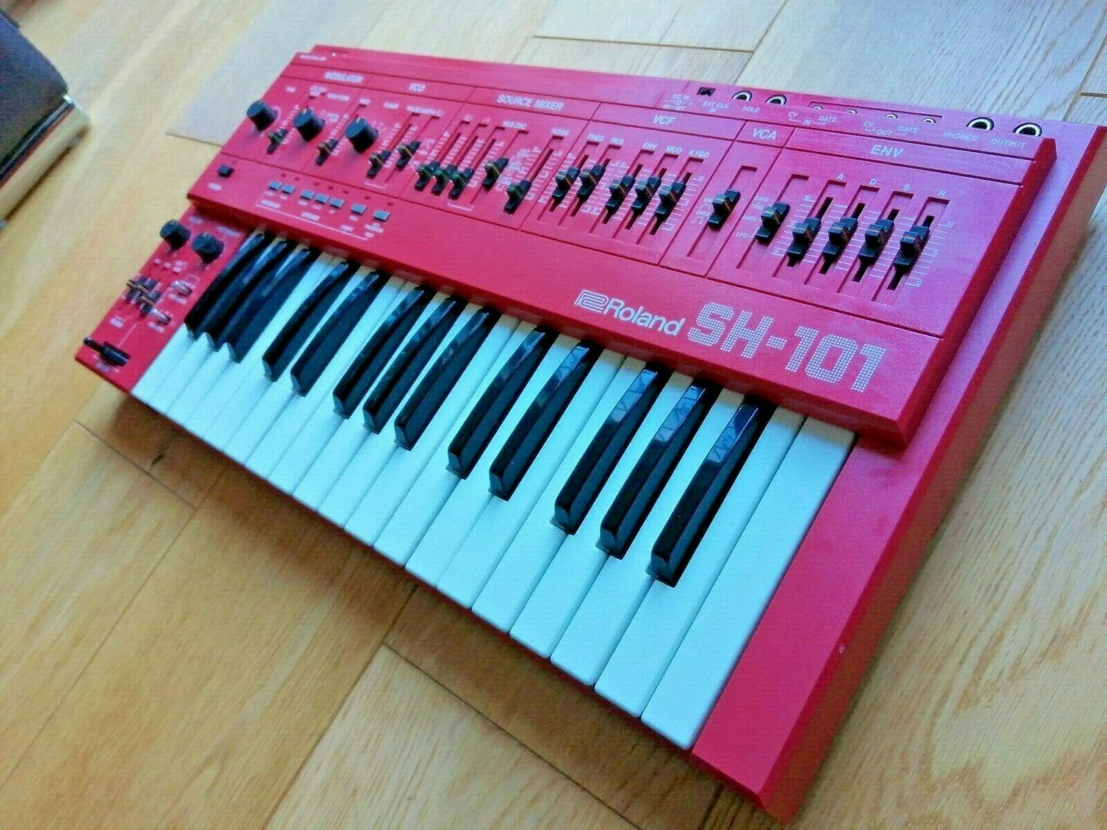 MATRIXSYNTH: Red Roland SH-101 Keyboard Synthesizer