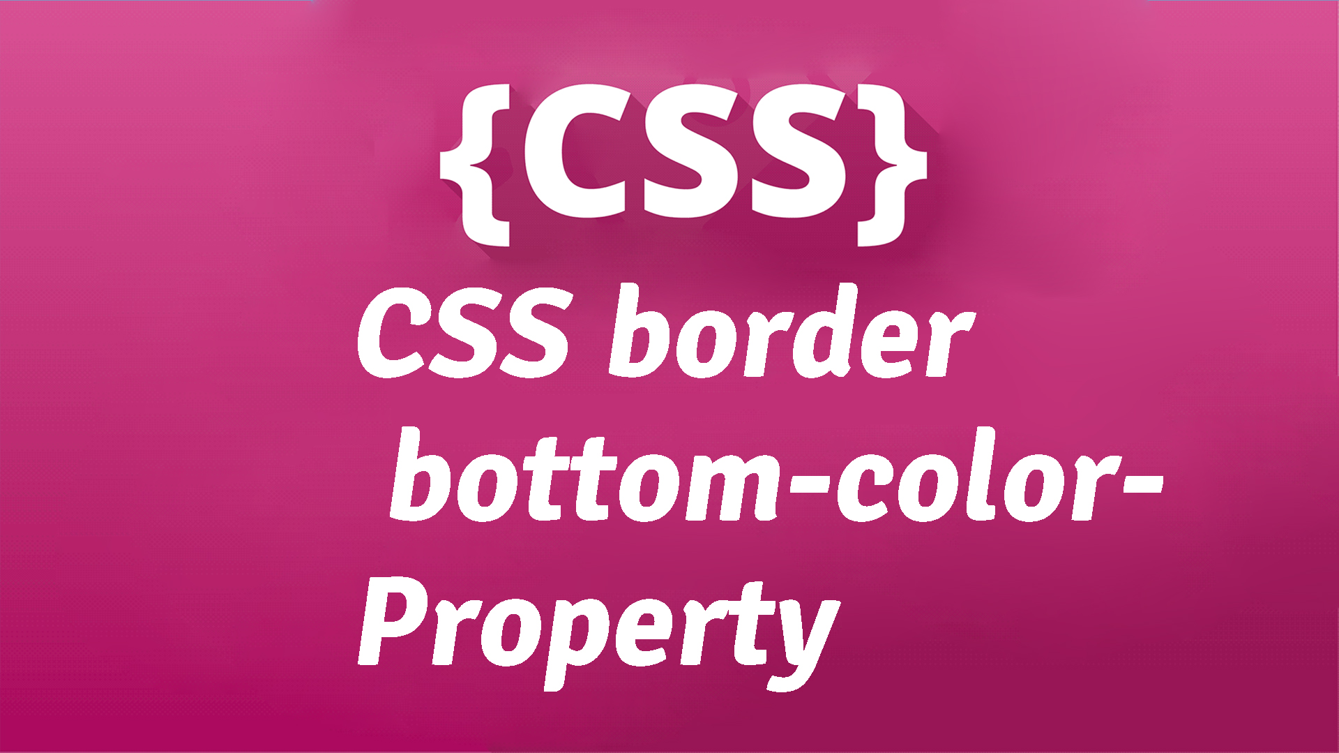 CSS border-bottom-color Property
