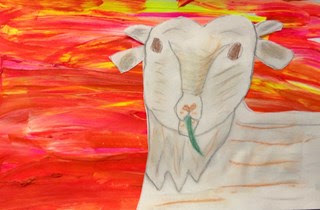 Mixed Artistry: Marc Chagall Expressionist Goat
