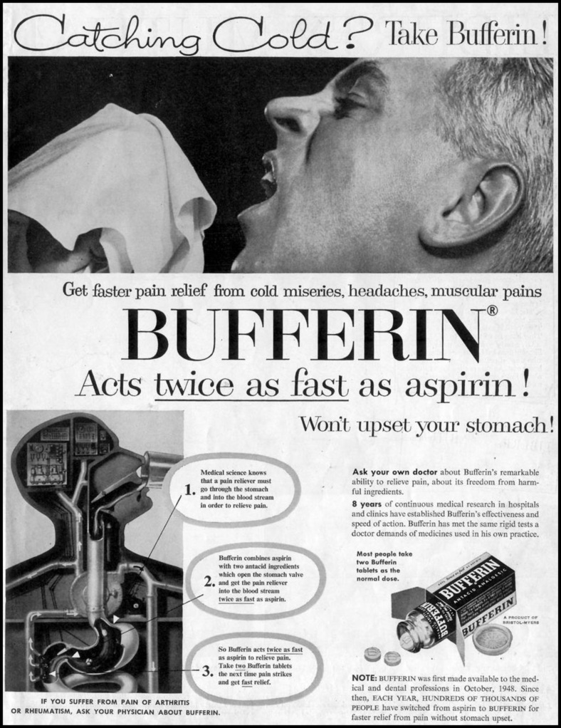 90 Miles From Tyranny : Bufferin - Vintage Ads