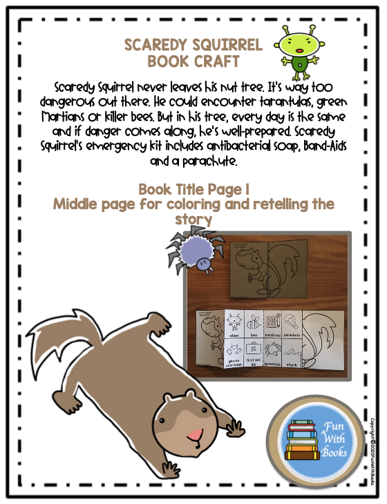 SQUIRREL IS SCARED BOOK UNIT & CRAFT ~ Book Units by Lynn