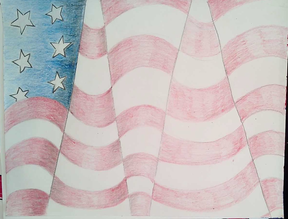 Op Art American Flag