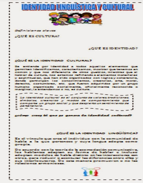 Didáctica del Lenguaje II: SESIÓN 7- IDENTIDAD LINGÜÍSTICA Y CULTURAL