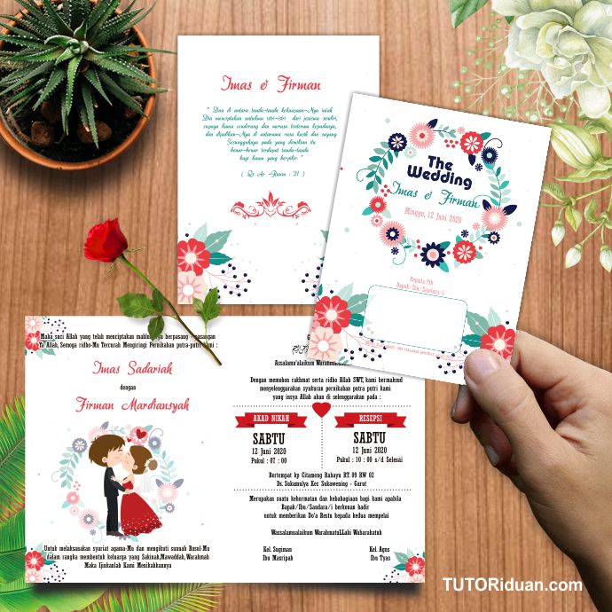 Free 4 Mockup Undangan Pernikahan Format CorelDraw (Free CDR ...