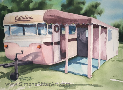 Simone Ritter Art: Airstream Bambi 'Minnie Lou'