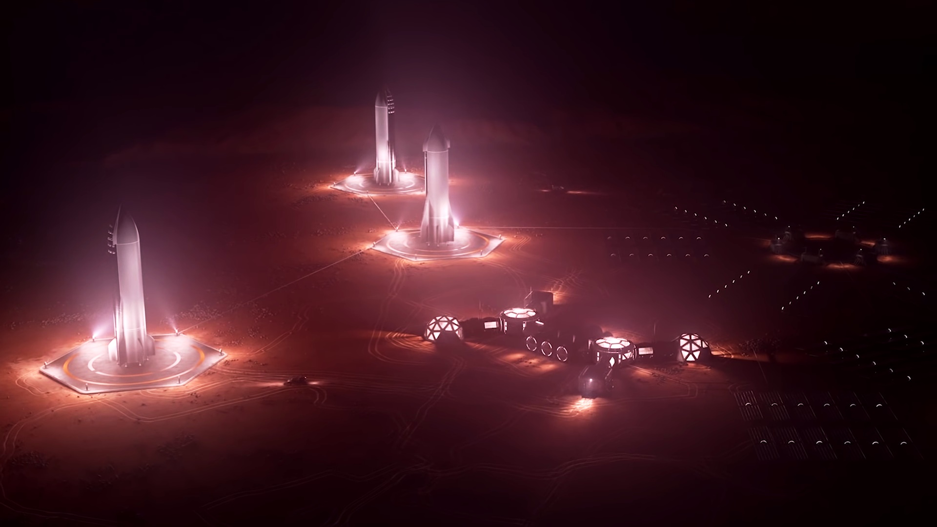 SpaceX Starships at Mars Base Alpha by Konstantin Ermolaev | human Mars