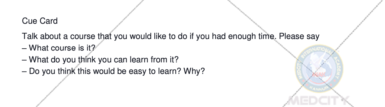 Learn how to answer a task card in IELTS Speaking Part 2 Best IELTS/OET ...