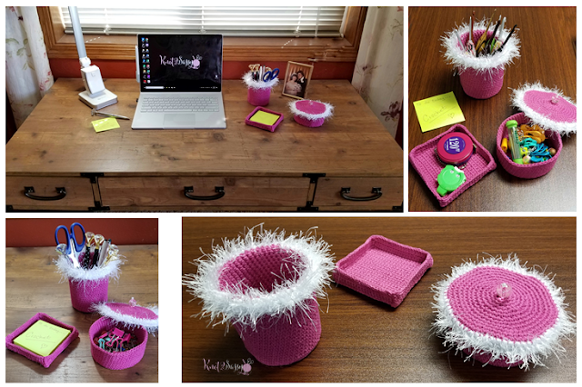 Fanciful Desk Set - Crochet Pattern